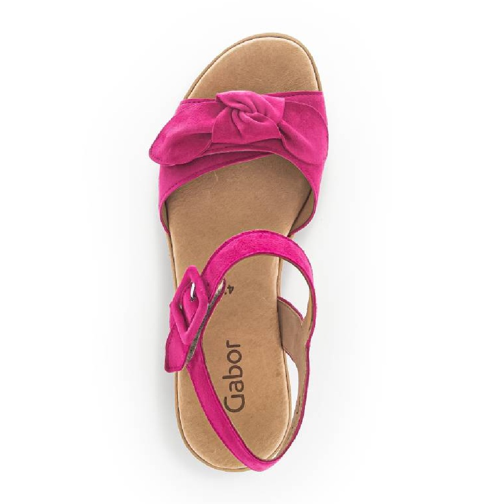 Gabor 24.653.10 Pink Suede Wedge Sandal - Swarbriggs